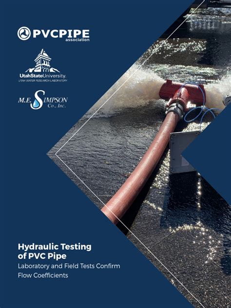 Hydraulic Testing Of Pvc Pipe Laboratory And Field Tests Confirm Flow Coefficients Pdf Flow