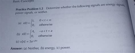 Solved Basic Concepts Practice Problem Determine Whether Chegg