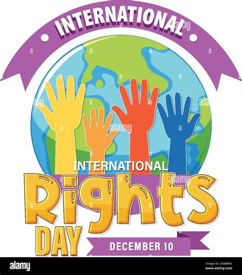 International Human Rights Day Banner Design Illustration Stock Vector