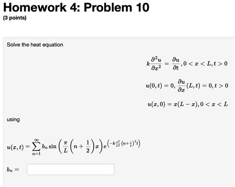 Solved Homework 4 Problem 10 3 Points Solve The Heat