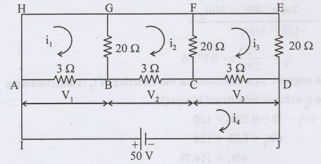 Solved Example Problems Mesh Analysis Electrical Circuits
