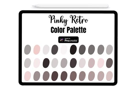 Pinky Retro Procreate Color Palette Graphic By Dreanartdesign · Creative Fabrica