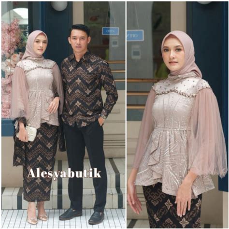 Jual Baju Couple Lamaran Pasangan Couple Kebaya Modern Terbaru Gamis