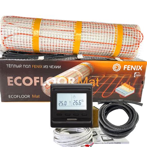 ᐉ Комплект теплого пола под плитку Fenix Ldts Нагревательный мат 2 6 м2 с програмируемым