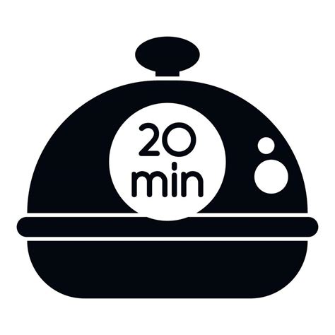 Food Cloche Timer Showing 20 Minutes Cooking Time 74347335 Vector Art