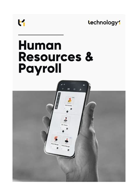 Human Resources And Payroll Saas Erp System Resources Technologyone