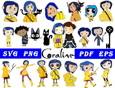 Coraline Bundle Svg Coraline Silhouette Cut Files Coraline Png My XXX Hot Girl