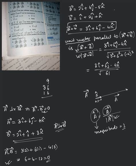 If A And B Are Two Collinear Vectors Then These Two Vectors A And B Can