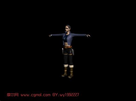 劳拉武装人物女性max3d模型其他角色模型下载 摩尔网cgmol