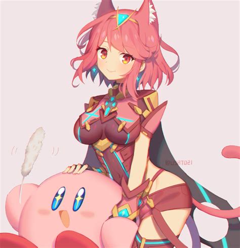 Pyra And Kirby Xenoblade Chronicles And More Drawn By Wusagi Danbooru