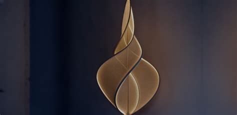 Llll05 Golden Coloured Sculptural Led Light Stretched Fabric Llll