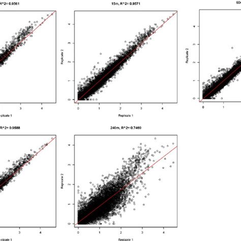 comparison of rna seq replicate experiments the fpkm for biological download scientific