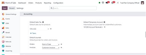 How To Manage Configuring Accounts And Payment In Odoo 17 Pos