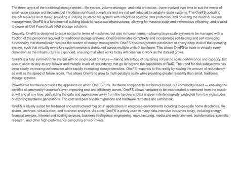 Introduction Dell Powerscale Onefs Technical Overview Dell