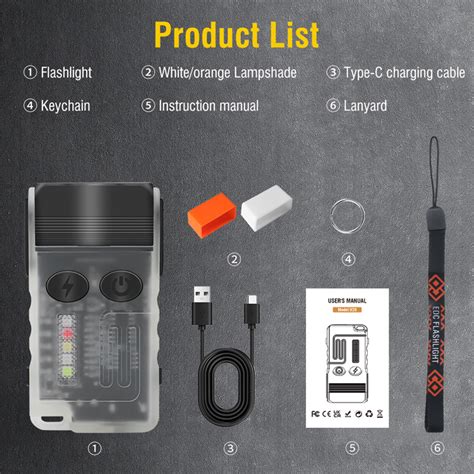 BORUiT Mini Powerful EDC Keychain Flashlight with Magnet UV Light Super ...