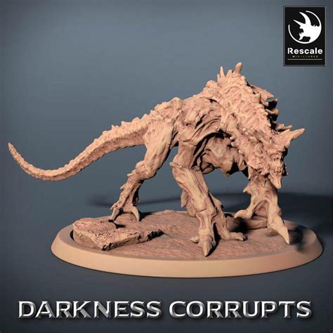 Hellhound Tracking Rescale Miniatures Darkness Corrupts Resin