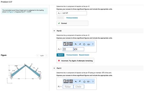 solved problem 5 37 determine the z component of reaction at