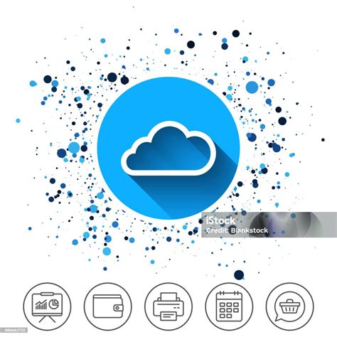 Cloud Sign Icon Data Storage Symbol Stock Illustration Download Image