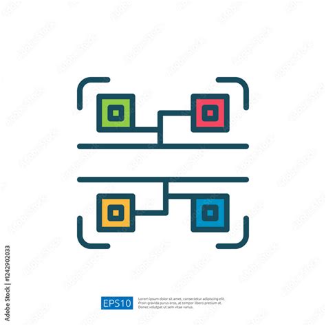 Abstract Colorful Data Analysis Structure With Connected Blocks And