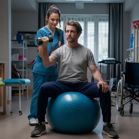 Effective Exercise Routines With A Doctor At The Physiotherapy Centre Patience And Persistence