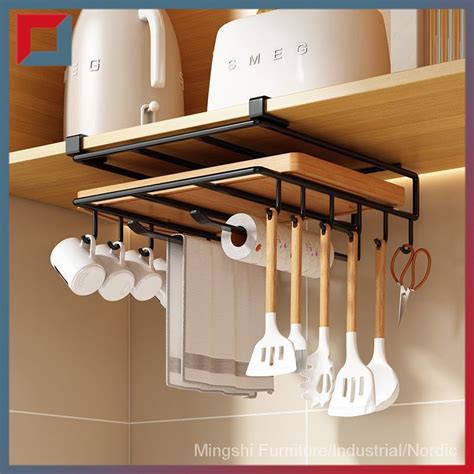 Cutting Board Rack Under Non Punching Cabinet Hanging Kitchen Storage And Organizing Rack