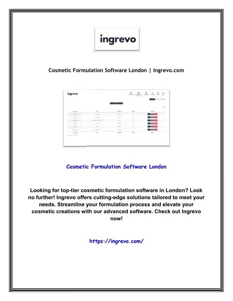 Ppt Cosmetic Formulation Software London Powerpoint Presentation Id 13156292