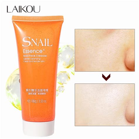Laikou 달팽이 페이셜 클렌저 페이셜 클렌징 리치 포밍 유기농 천연 젤 데일리 페이스 워싱 제품 딥 클린 스킨 케어cleansers Aliexpress
