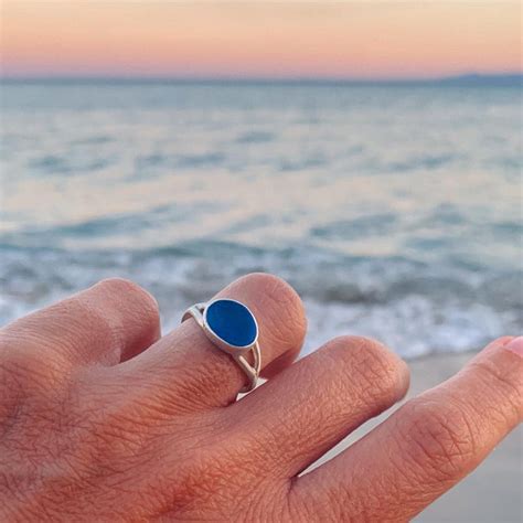 Sea Glass Ring Etsy