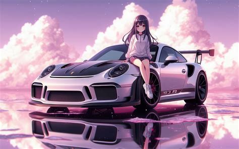 2880x1800 Porsche 911 Gt3 Rs Girl Riding Macbook Pro Retina Hd 4k