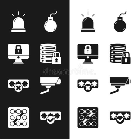 Set Server Security With Lock Lock On Computer Monitor Motion Sensor