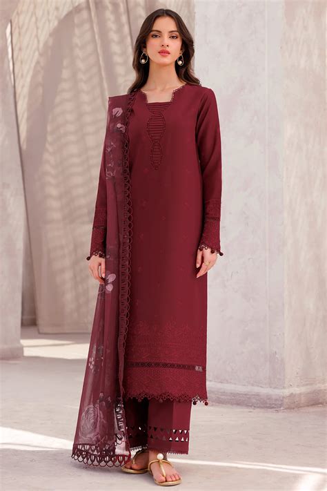 Farasha Bahaar Embroidered Lawn Regal Orchid 07