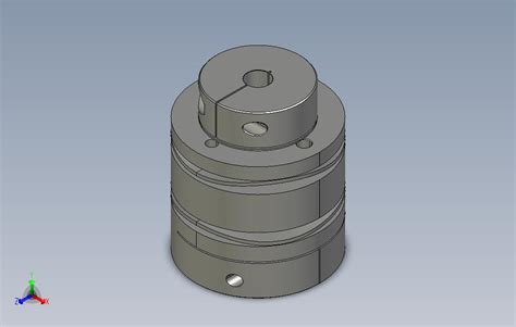 异径簧片式联轴器 双簧片型 Step 模型图纸下载 懒石网