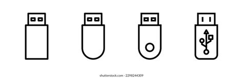 Usb Icon Vector Illustration Flash Disk Stock Vector Royalty Free