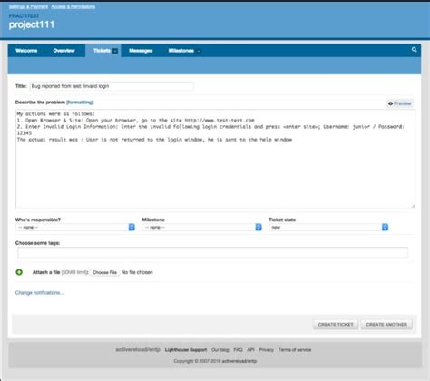 Lighthouse Integration For Issues Integration Practitest