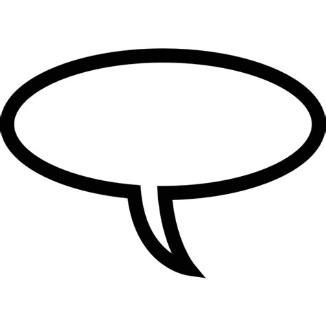 Oval Shaped Speech Bubble Vector Drawing Free Svg