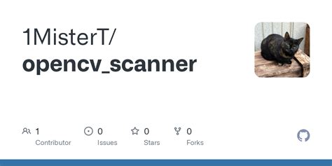 Github 1mistertopencvscanner