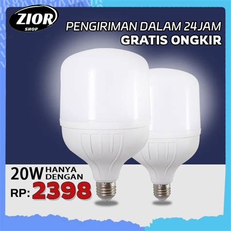 Lampu Led Kamar 40W Jumbo Lampu Hemat Energi LED 5W 10W 30W 40W 60Watt Lampu Cas Tahan 12 Jam