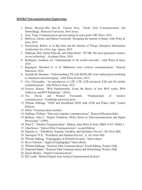 Telecommunication Books Pdf