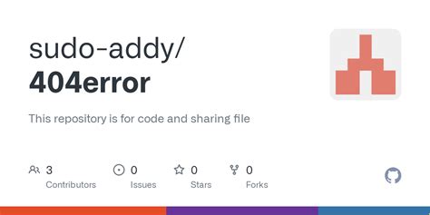 Github Sudo Addy404error This Repository Is For Code And Sharing File