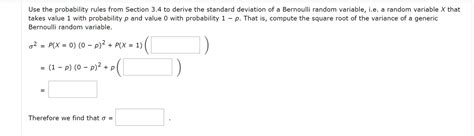 Solved Use The Probability Rules From Section 34 To Derive