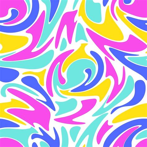 Premium Vector Colorful Blobs Decorative Seamless Pattern Repeating Background Tileable