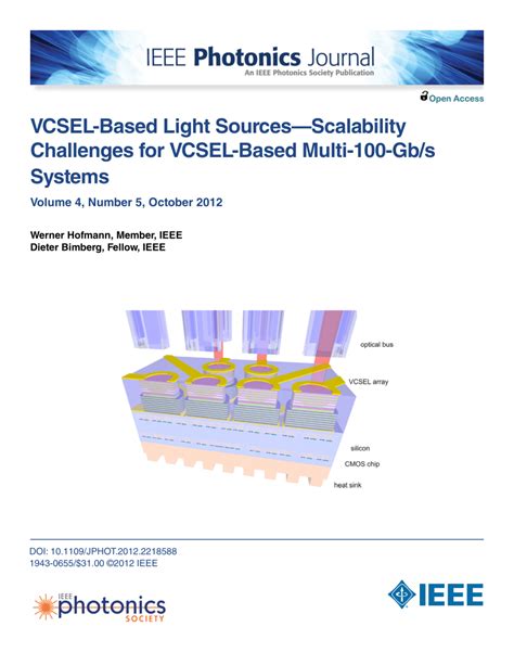 Pdf Vcsel Based Light Sources Scalability Challenges For Vcsel Based