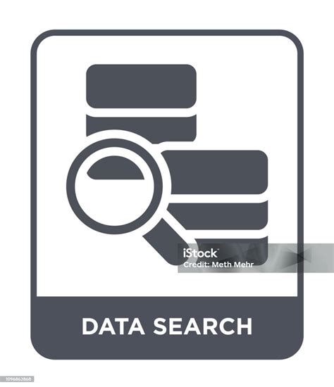Data Search Icon Vector On White Background Data Search Trendy Filled
