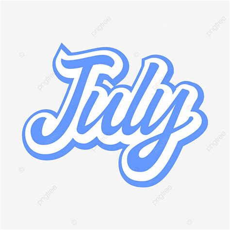 July Lettering Vector Hd Png Images July Handwritten Lettering Png