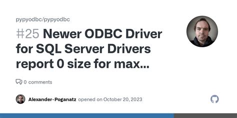 Newer Odbc Driver For Sql Server Drivers Report 0 Size For Max Varchar