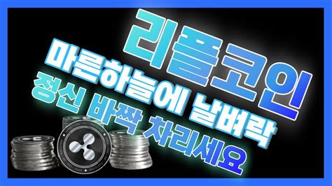 리플 코인 Xrp 보유자들마른하늘에 날벼락 정신 바짝 차리셔야 합니다 Youtube
