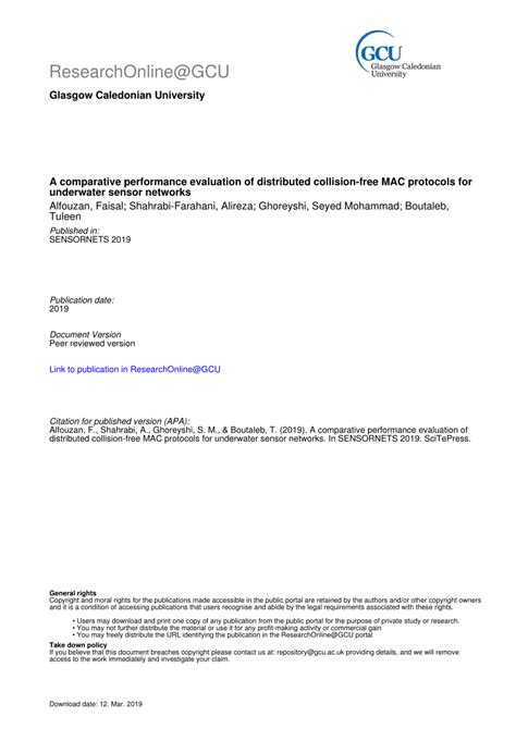 pdf a comparative performance evaluation of distributed collision