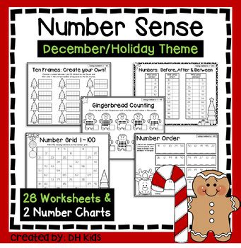 Number Sense Math Worksheets December Math Worksheets First Grade By