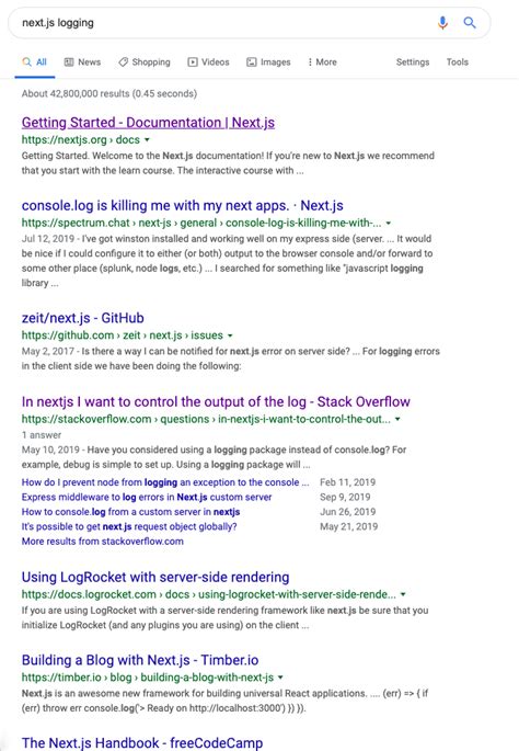 Missing Documentation Logging Issue Vercel Next Js GitHub