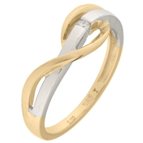 Ring Gull Bic Bølget Foran En Kryssende Rad En Dia 0025ct Wsi